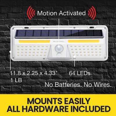 Bell + Howell Bionic Motion Activated Solar Powered LED Wall Light XL - PLP11699 at Batteries Plus
