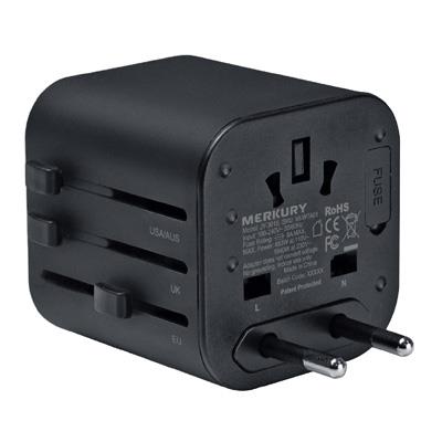 Merkury Innovations Travel Outlet Adapter - PLP11726 at Batteries Plus
